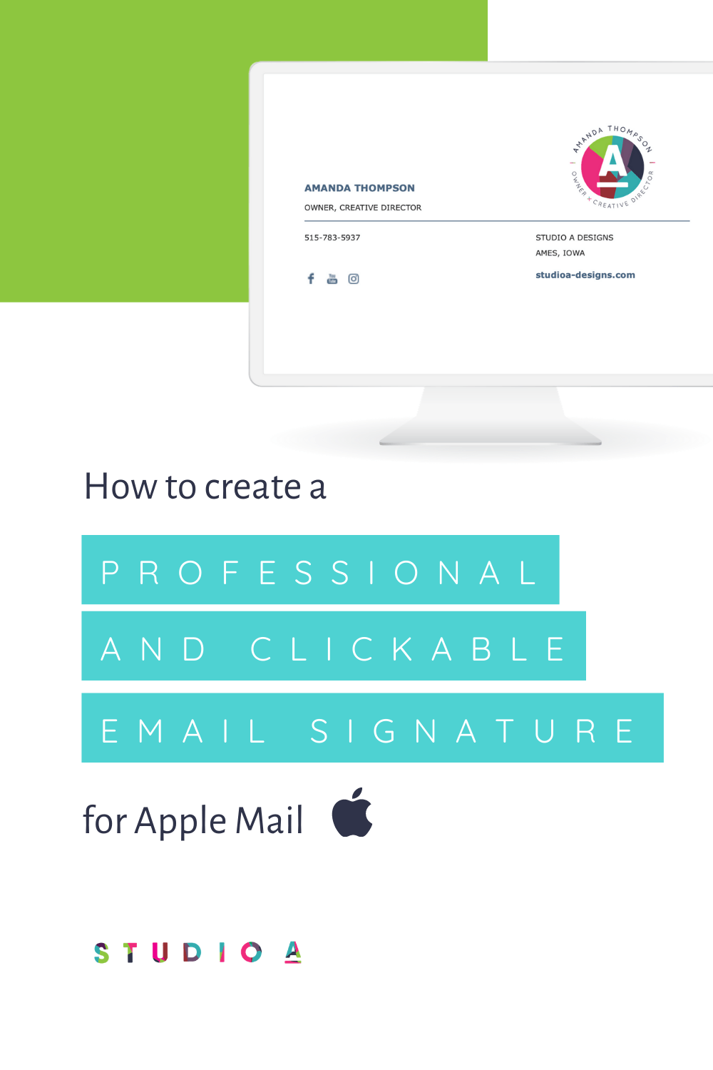 How to create a professional, clickable email signature.