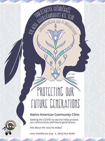 Native American Community Clinic Covid Vaccine Poster!