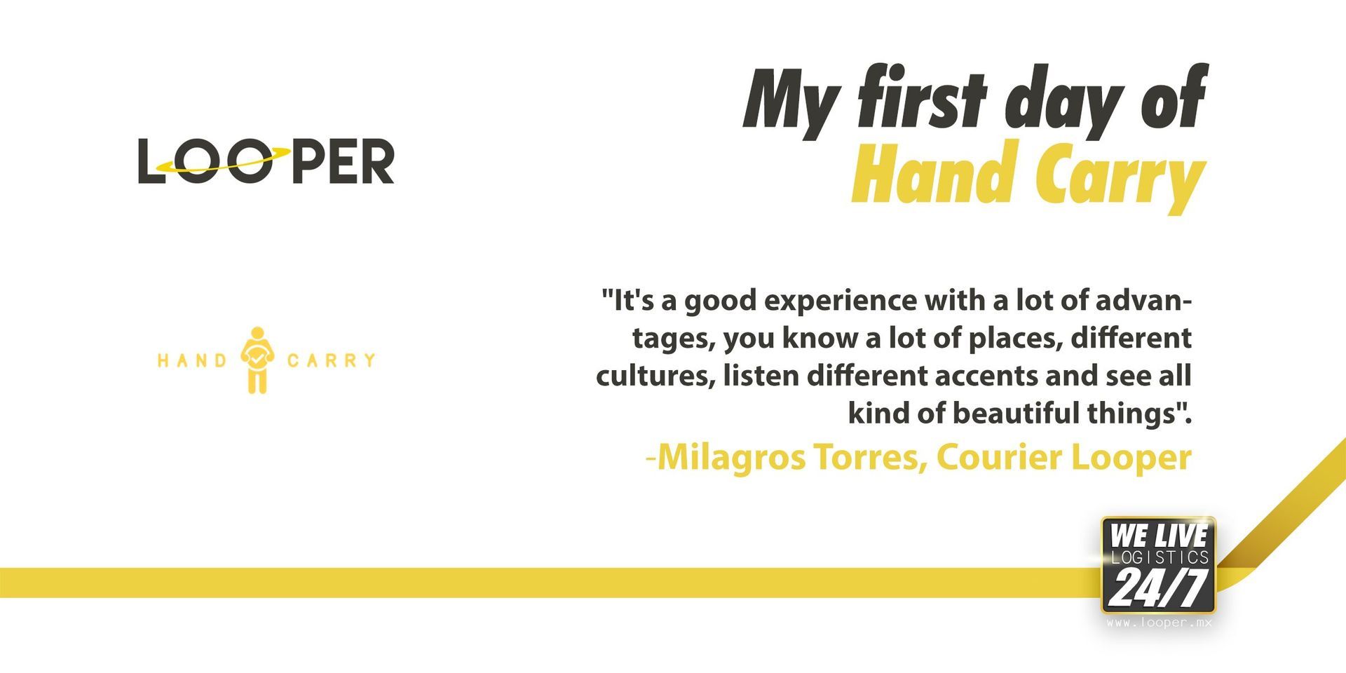 My First Day Of Hand Carry