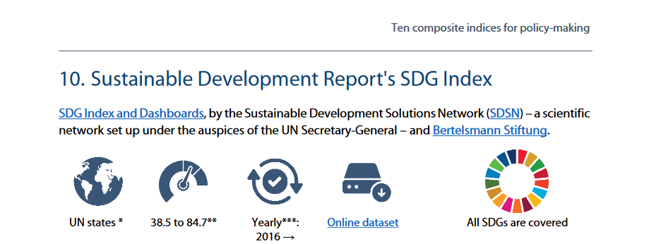 SDG Index featured by European Parliamentary Research Service