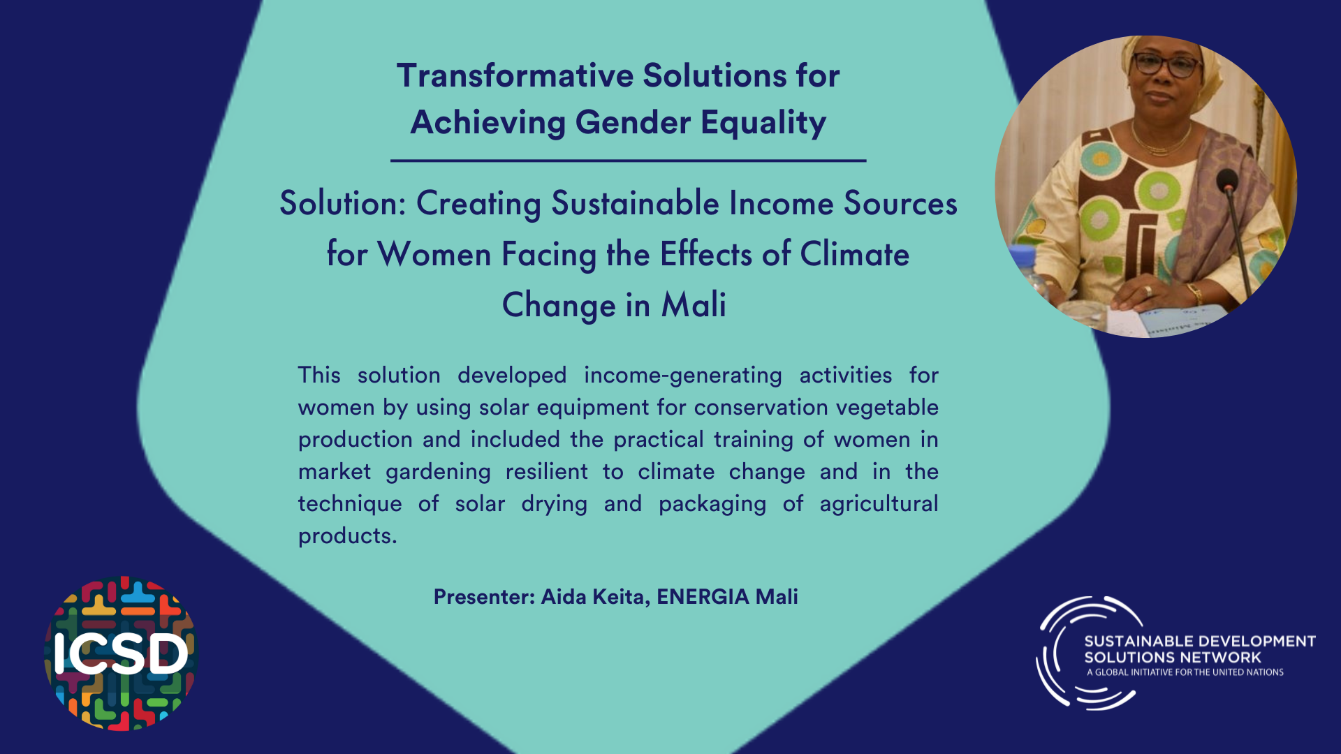 Transformative Solutions for Achieving Gender Equality ICSD Special Session