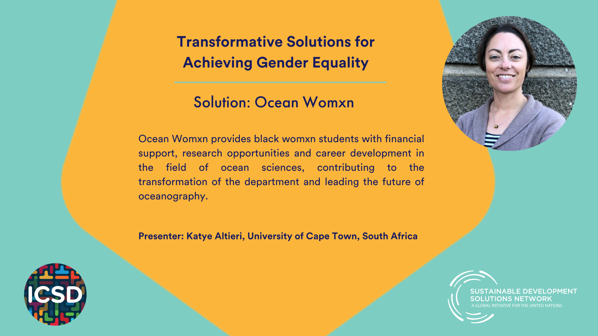 Transformative Solutions for Achieving Gender Equality ICSD Special Session