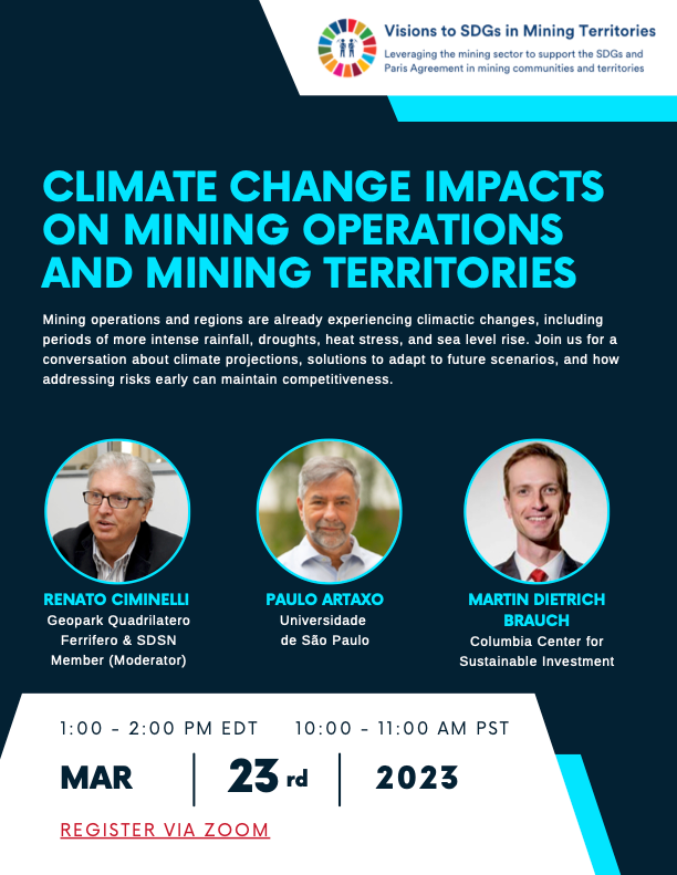 Climate Change Impacts on Mining Operations and Mining Territorie