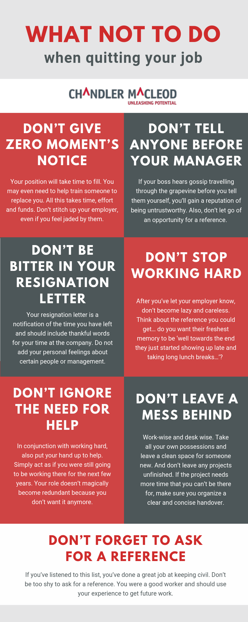 What Not to do When Quitting Your Job