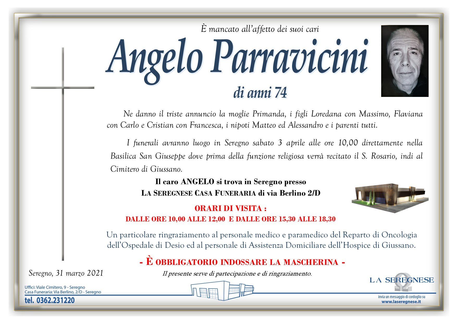 Inumazioni | Seregno, MB | La Seregnese Onoranze Funebri