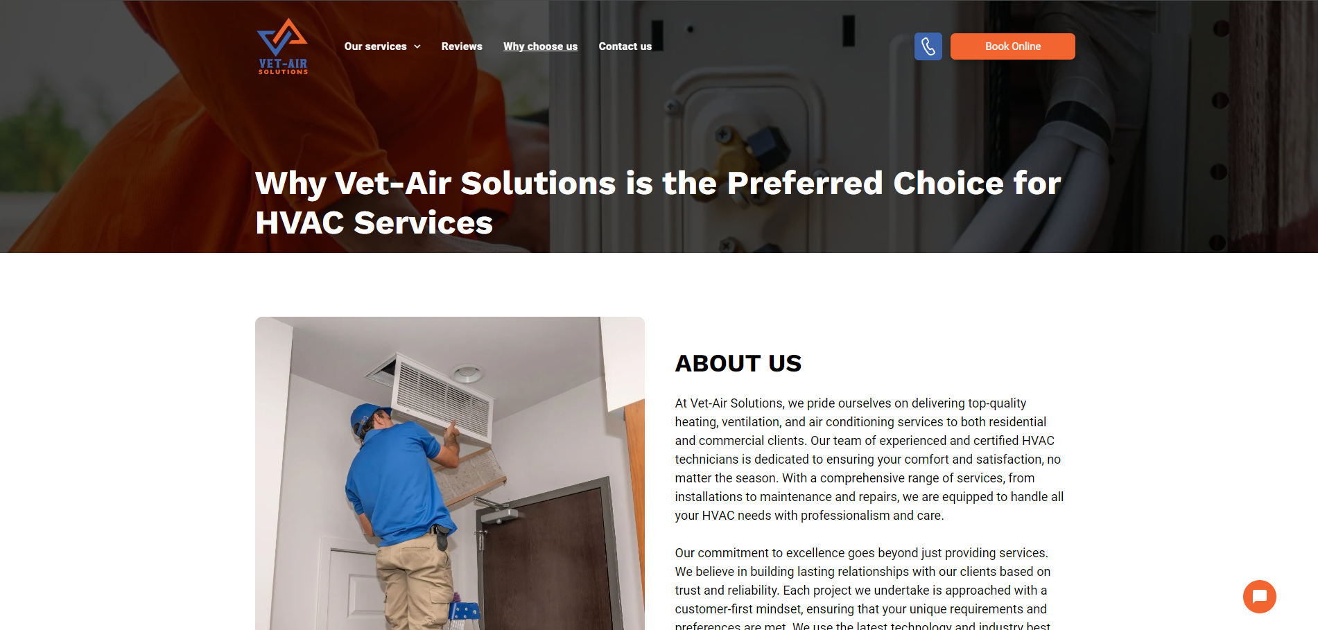 Why Choose Vet-Air Solutions | Trusted HVAC Experts