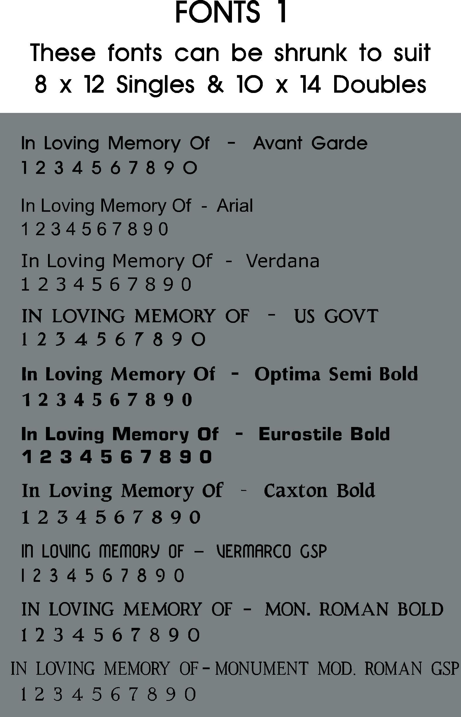 Fonts | Stewart Monumental Works, Ltd.