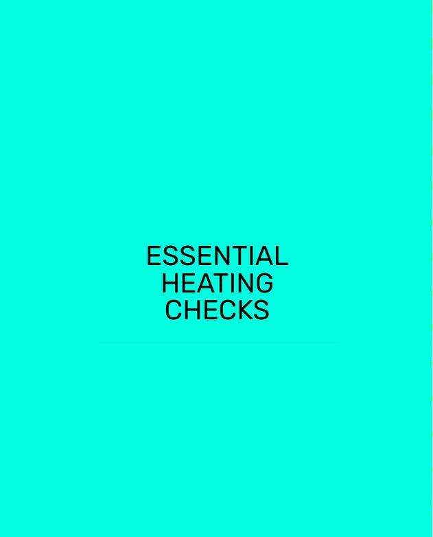 Essential Autumn heating checks