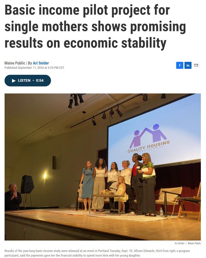 Basic income pilot project for single mothers shows promising results