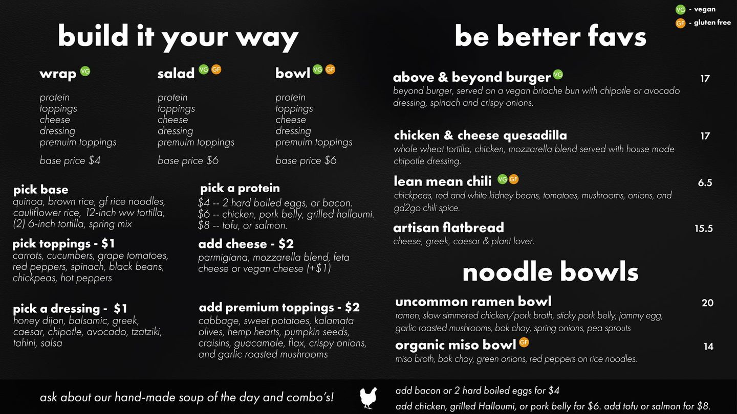 Menu - North Bay Healthy Food