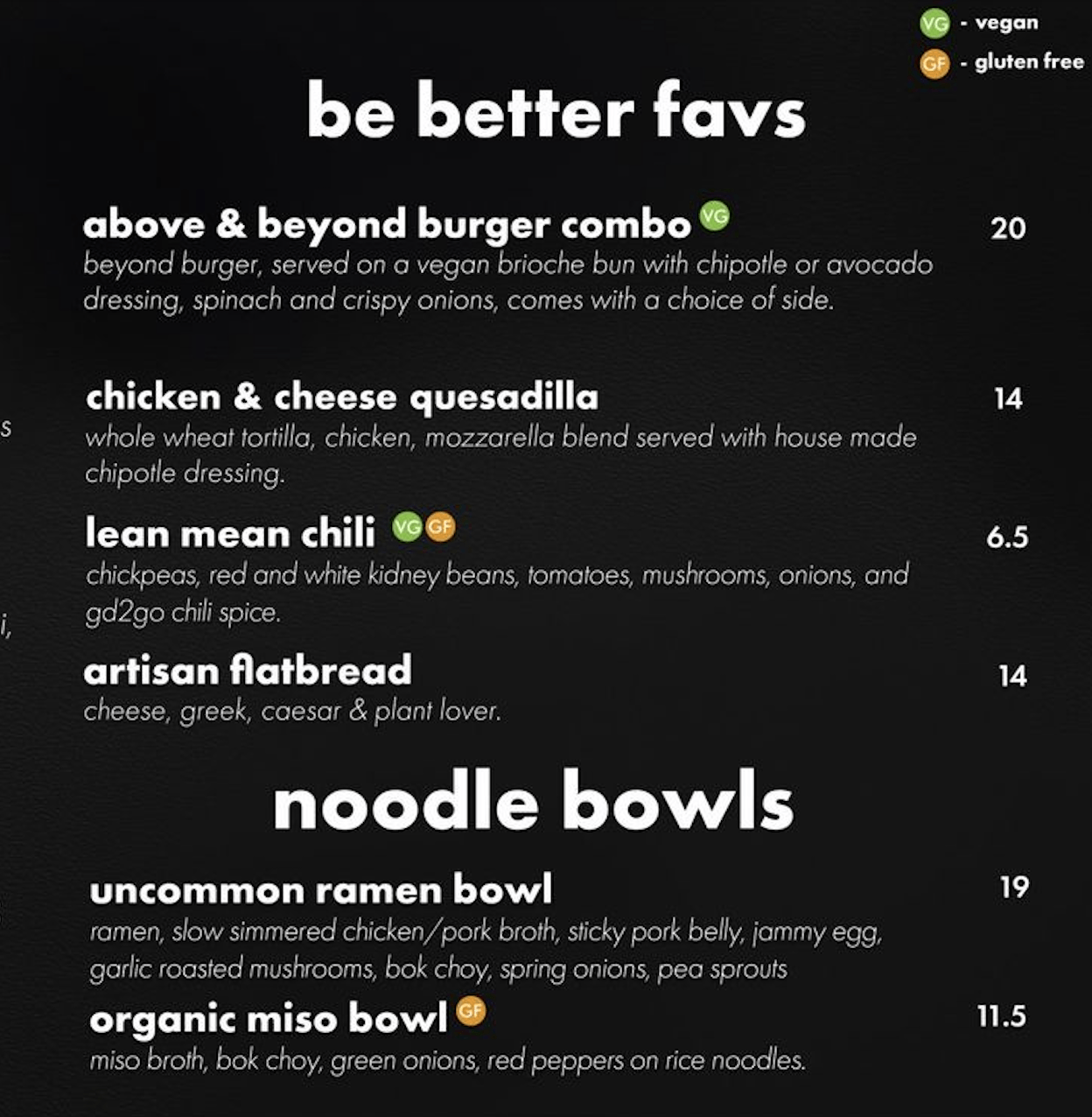 Menu - North Bay Healthy Food