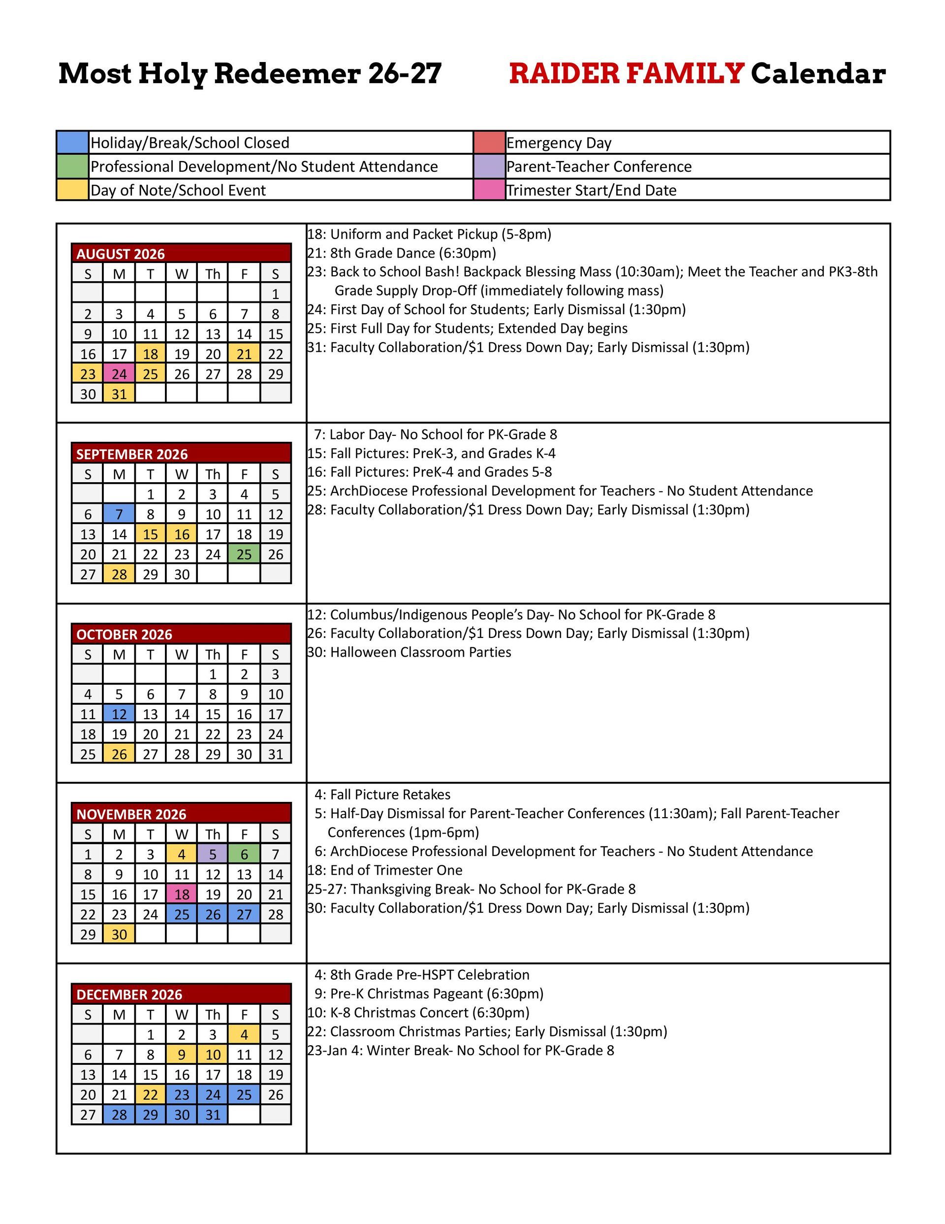 26-27 Raider Family Calendar