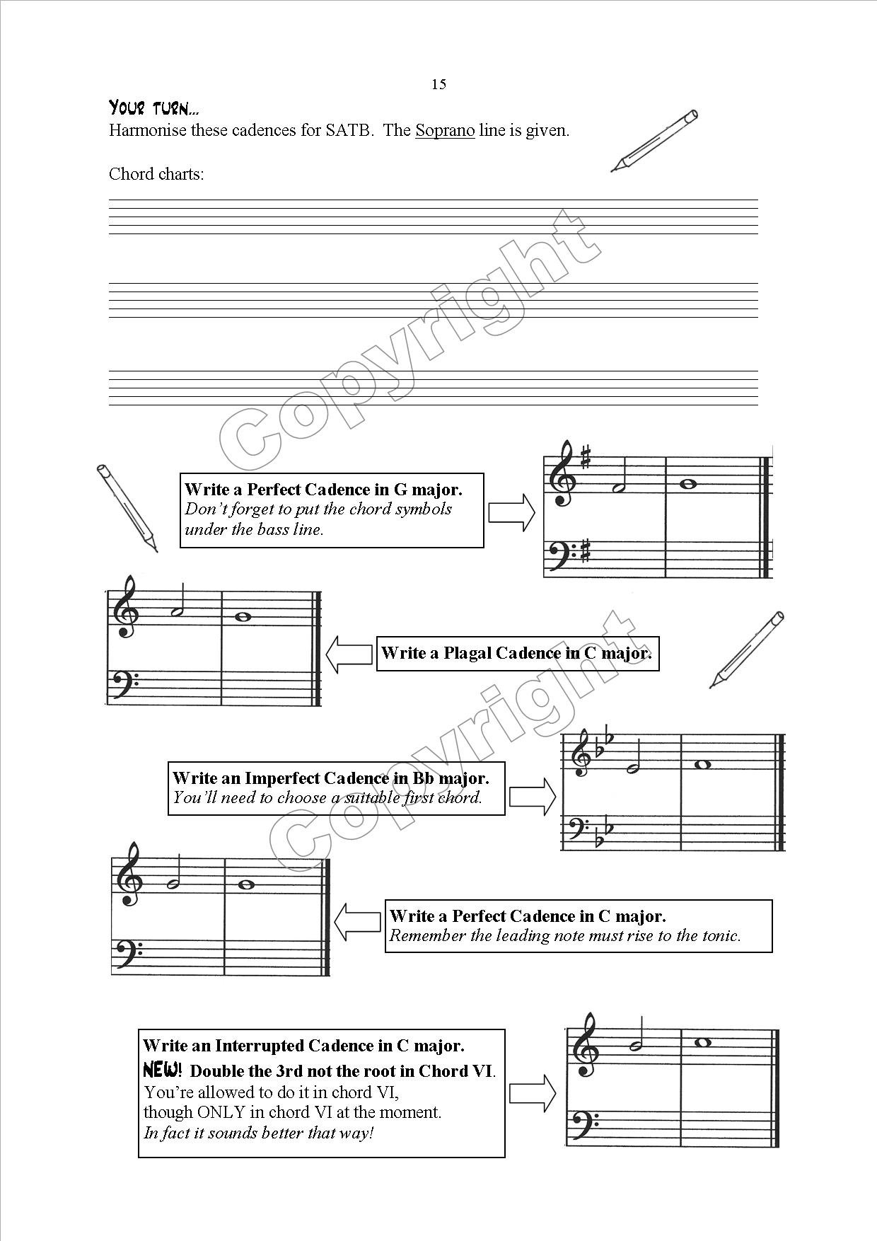 Mrs D's Harmony Workbook - 4-part harmony at A level