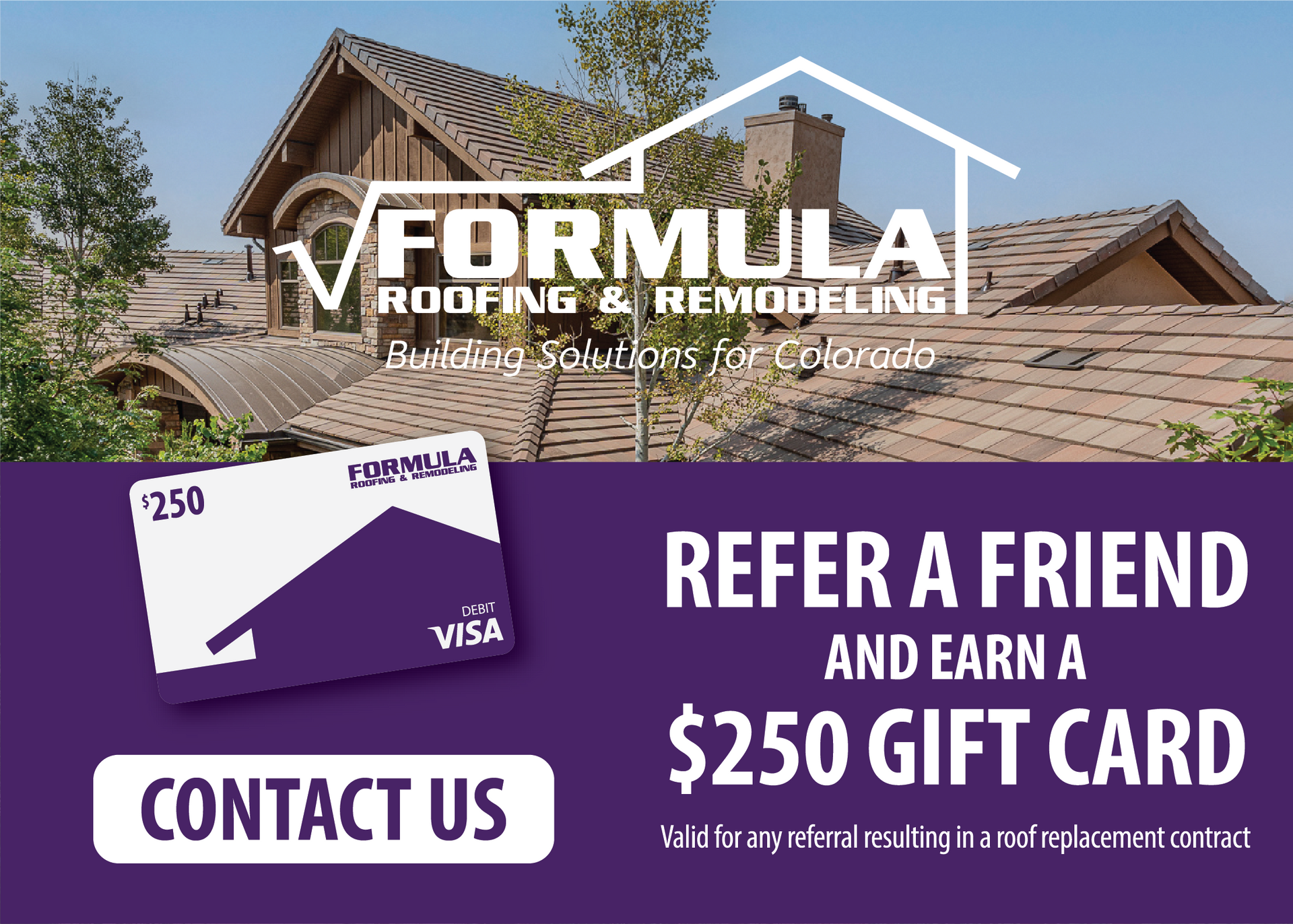 Current Promotion | Formula Roofing & Remodeling