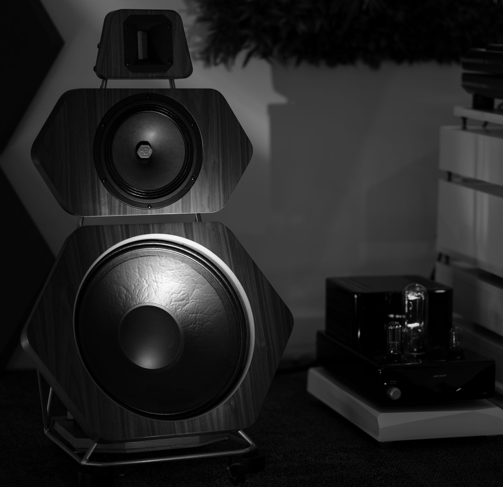 HEX3 compact 3 way open baffle speakers HEX3 compact 3 way open baffle speakers
