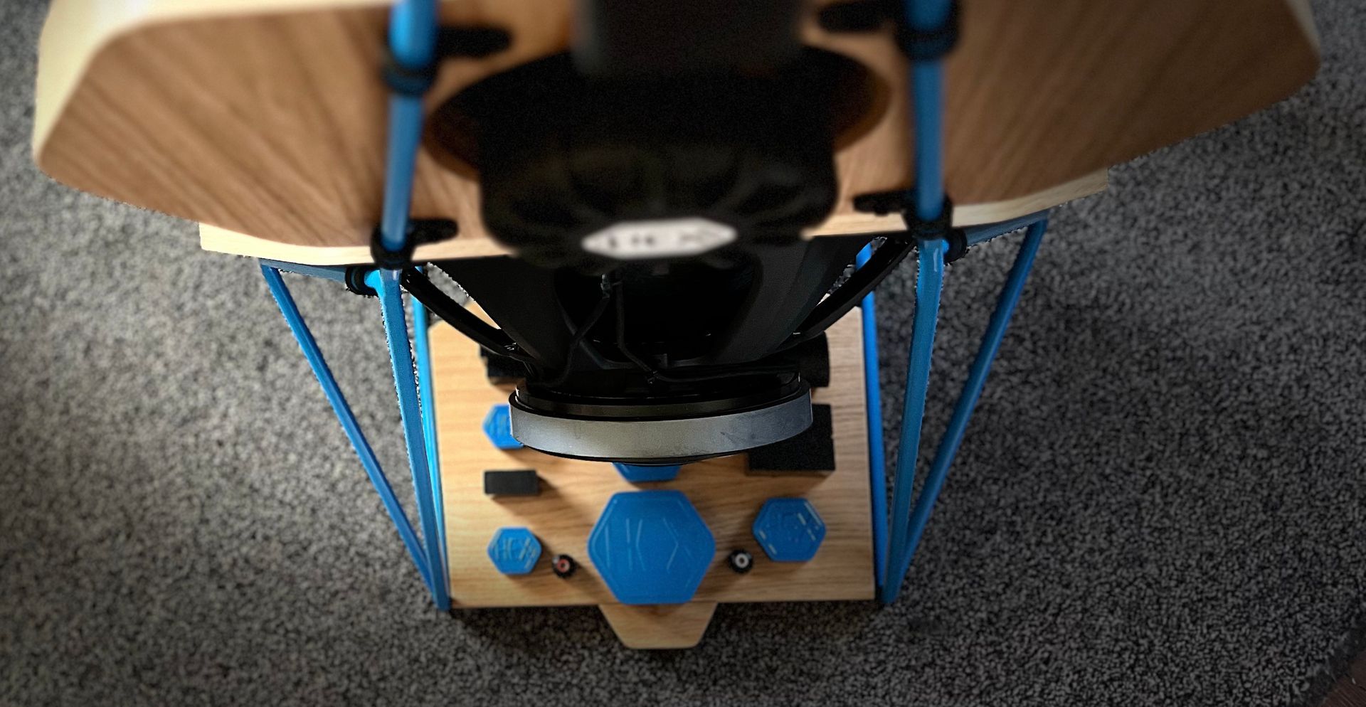 HEX3 compact 3 way open baffle speakers