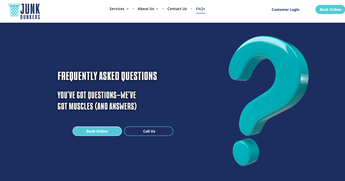 Junk Removal FAQs | Franklin, MA | Junk Dunkers