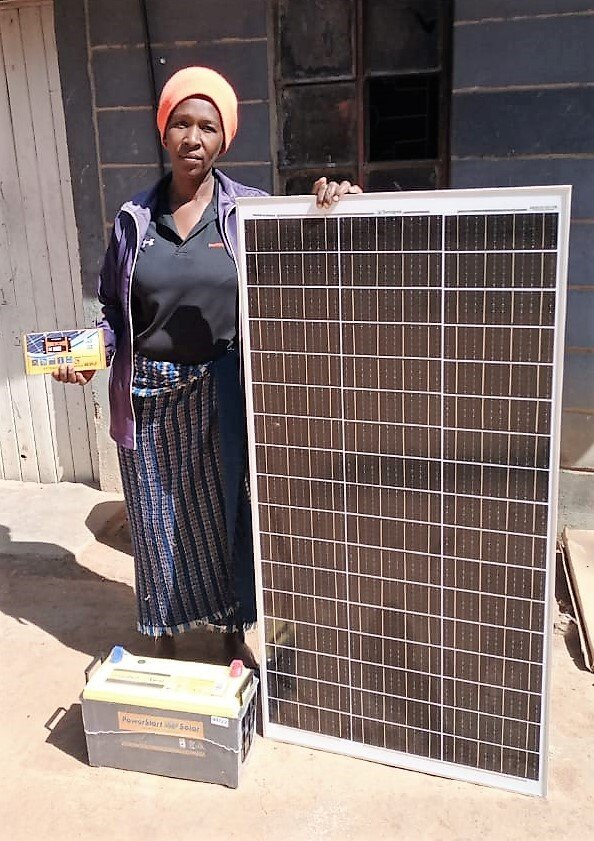 Ruth Receives a Solar Panel