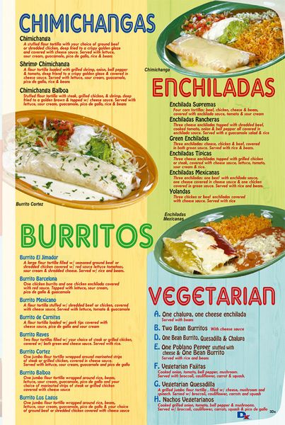 El jimador menu store