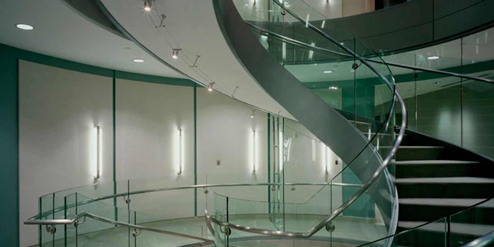 Curved Glass Staircases