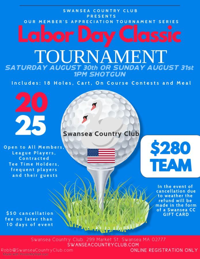 Golf Tournaments & Outings | Swansea Country Club | South Coast of MA