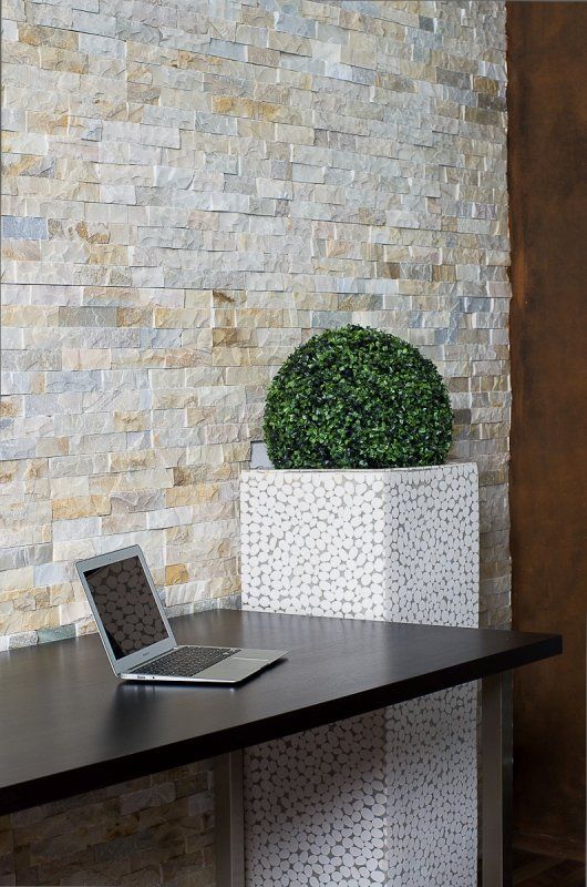 3D Ash Grey Stone Panels. White & Grey | Real Stone Cladding UK