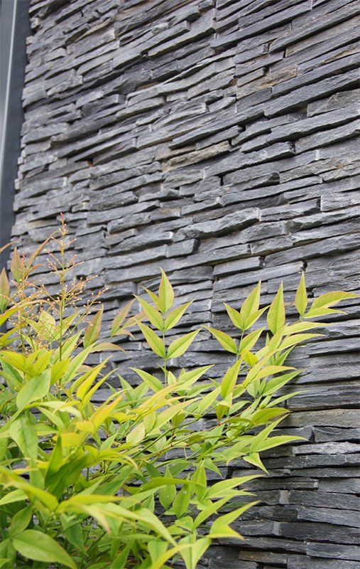 Black Slate Thin: Stone Cladding Panel System | Real Stone Cladding