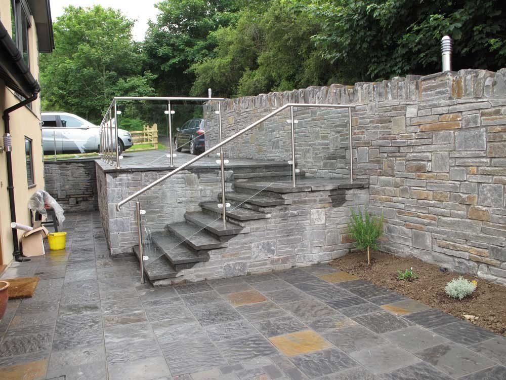 Coursed Welsh Blue Pennant Sandstone | Real Stone Cladding UK