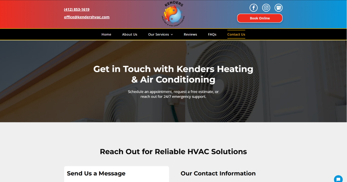 Contact Kenders Heating & Air Pittsburgh