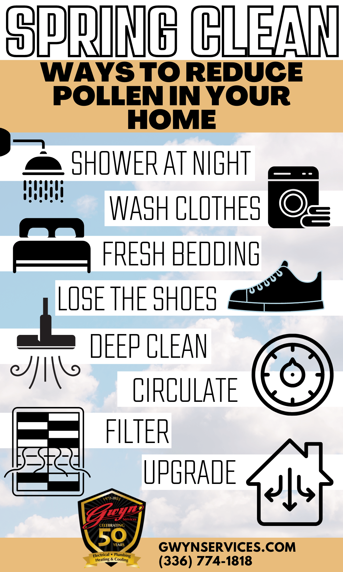 Spring Clean- Top 10 Ways to Reduce Pollen in Your Home