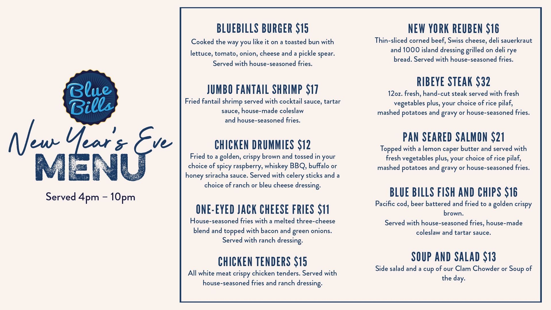 Blue Bills | Restaurant and Bar in Florence, Oregon