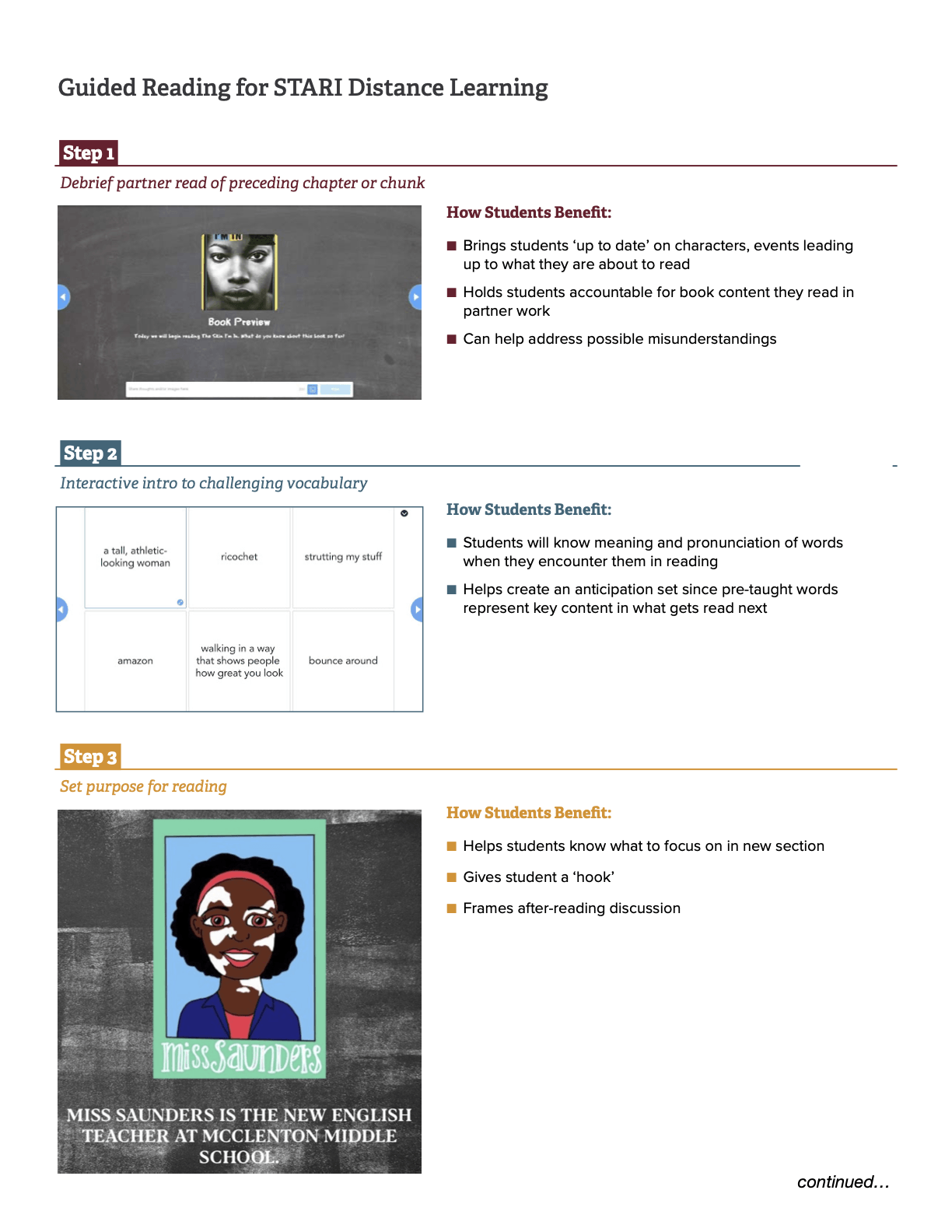 STARI Remote Learning Resources