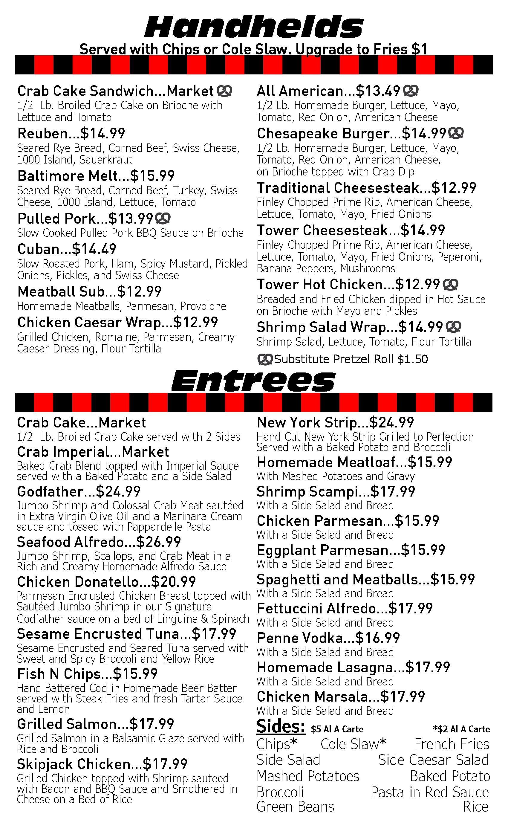 Food & Drink | Bel Air, MD | Main Street Tower Restaurant & Lounge