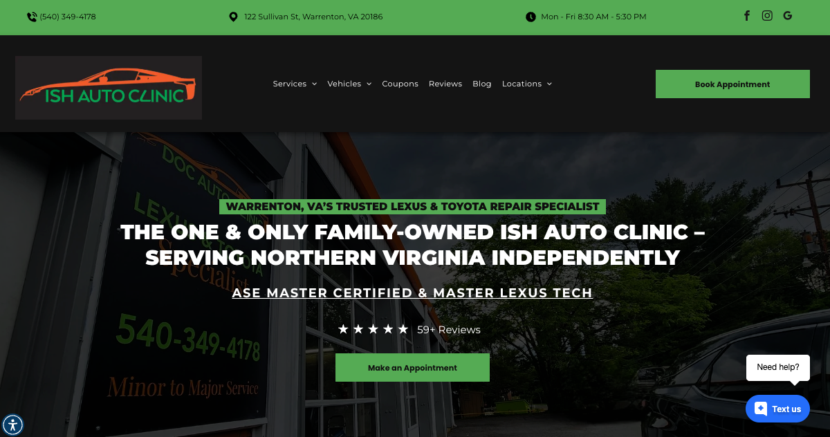 Ish Auto Clinic - Lexus & Toyota Repair Warrenton, VA