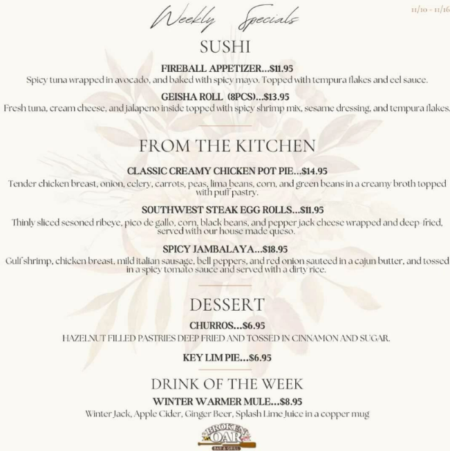 Broken Oar Bar & Grill | Oarsome Food. Oarsome Beer. Oarsome Fun.