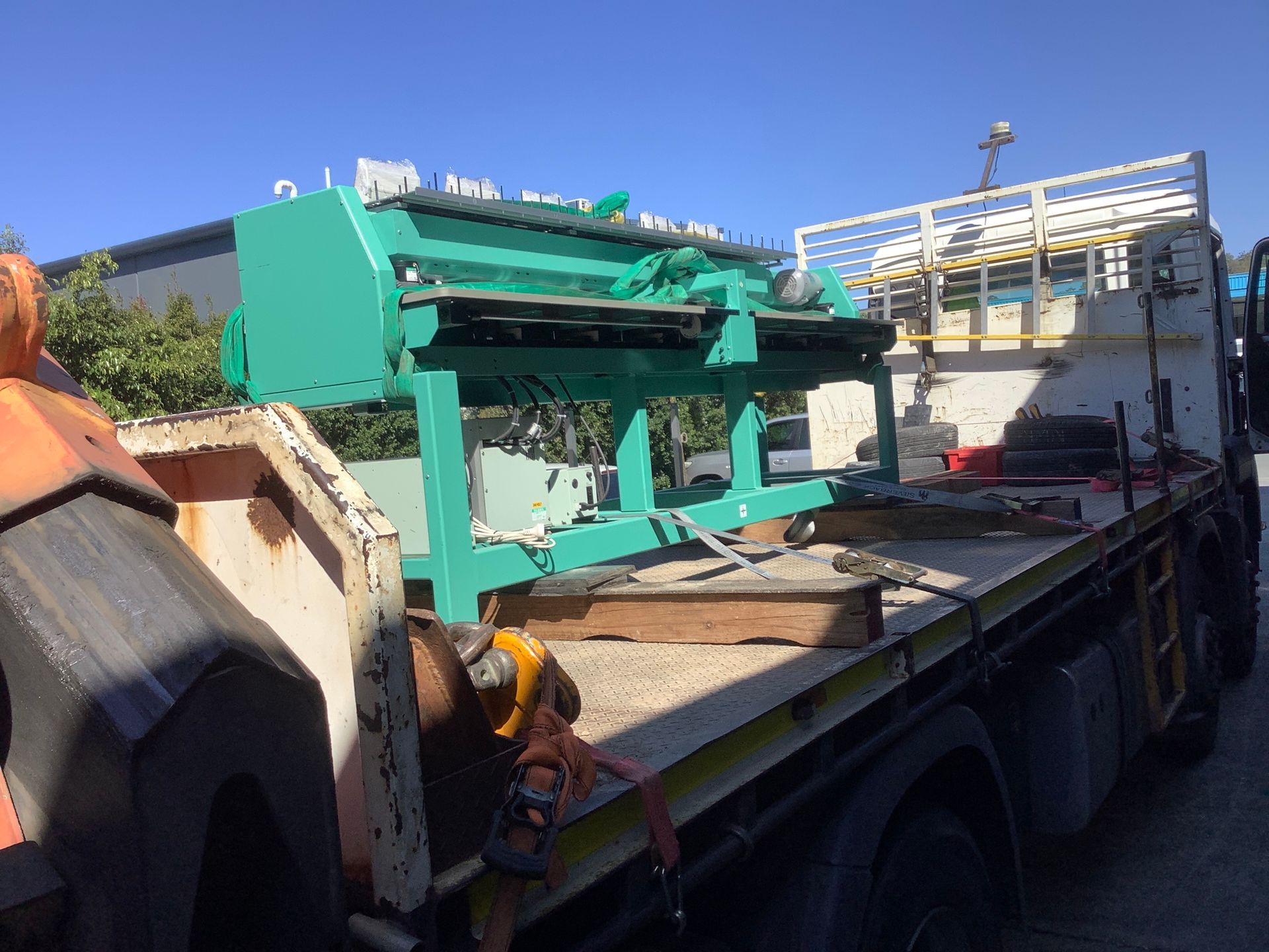 Hiring a Crane Truck to Move a 450kg Industrial Sewing Machine ...