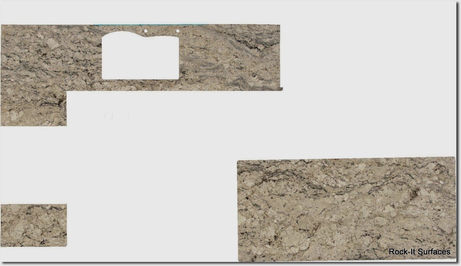 White Ice Slab Layout