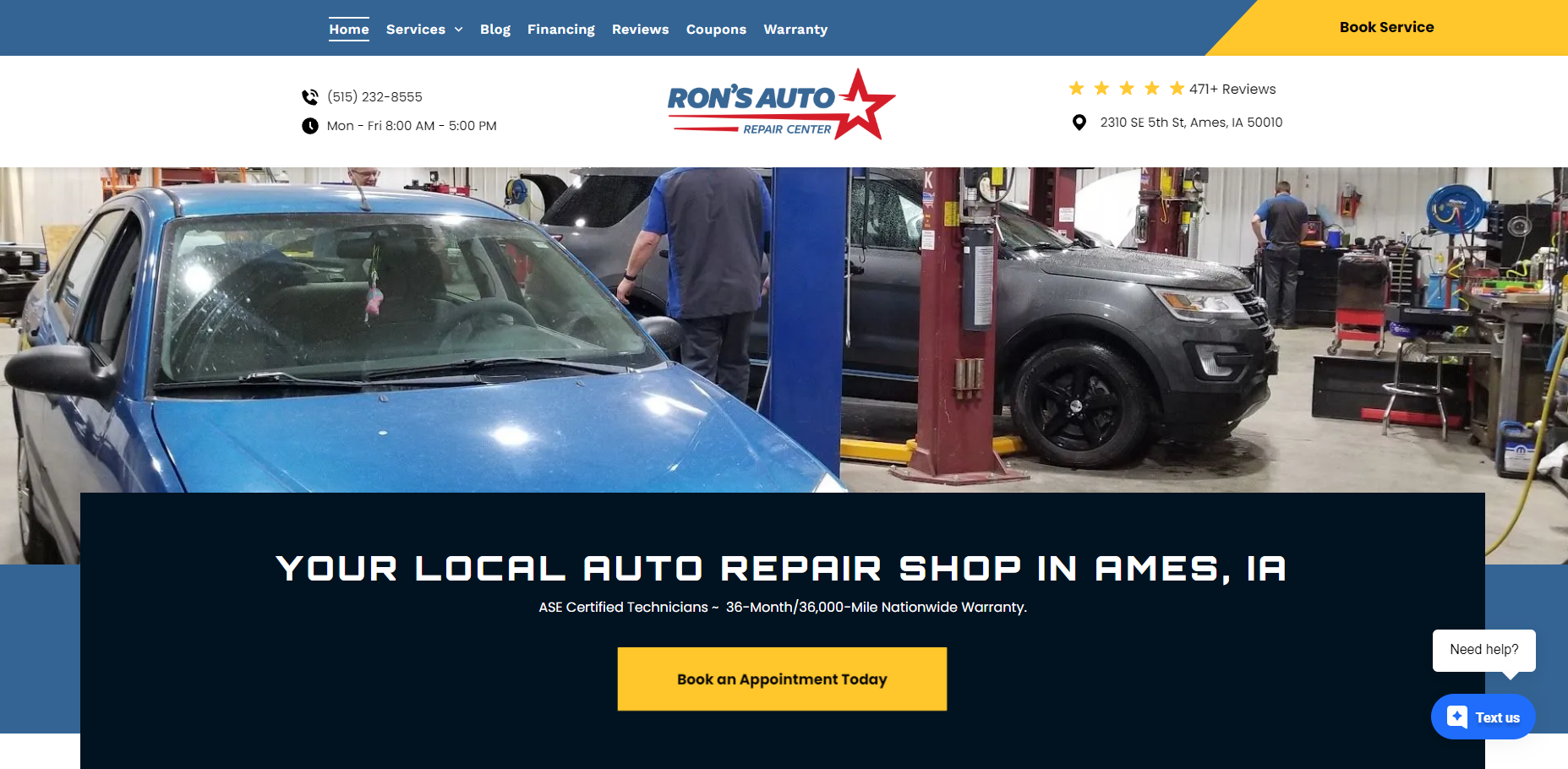 Auto Repair Shop in Ames, IA | Ron's Auto Repair Center