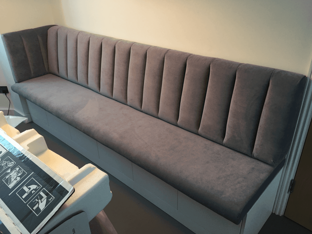 Commercial Modern Couch Commercial Grade Velvet Suite. Sofa Available