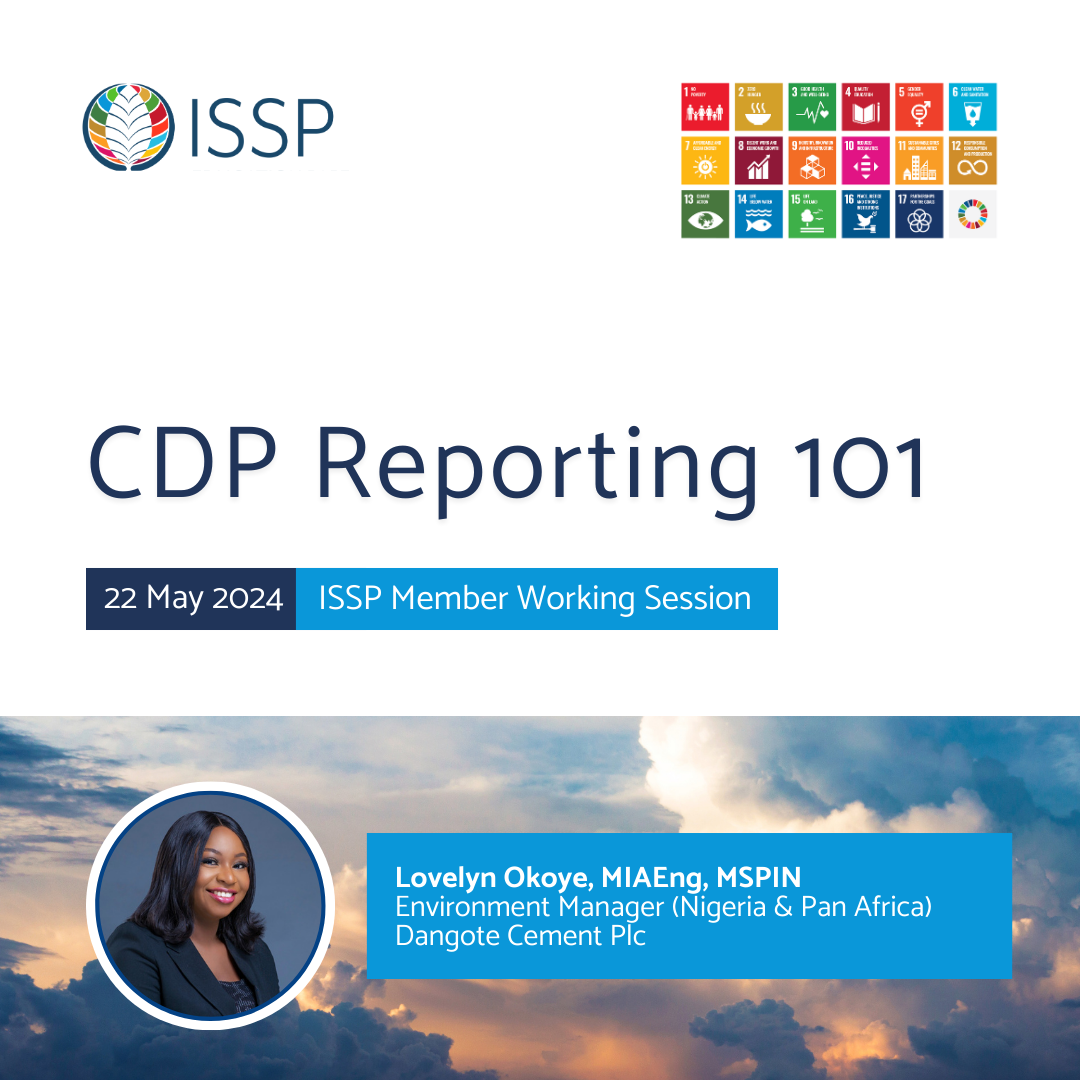 ISSP - CDP Reporting 101 - Member Working Session