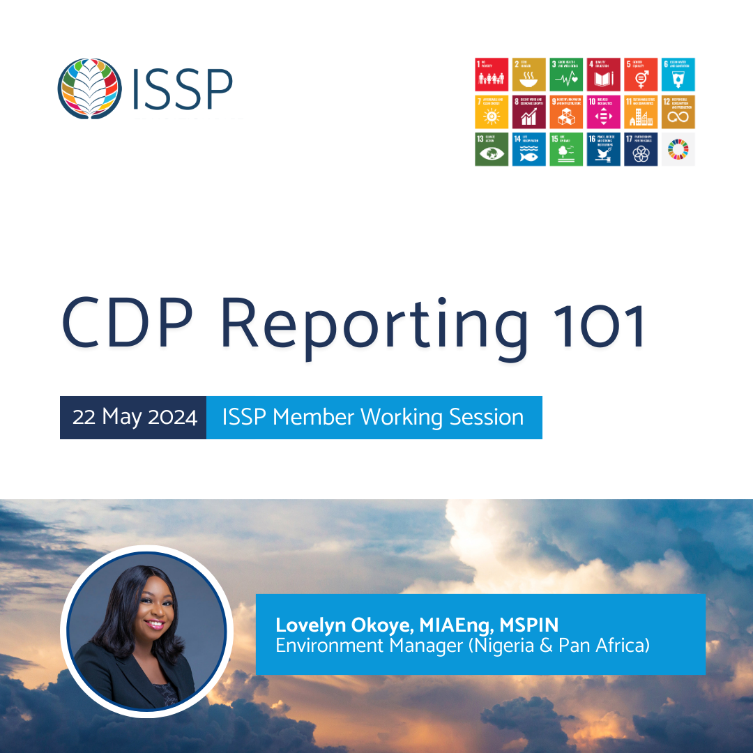 ISSP - CDP Reporting 101 - Member Working Session