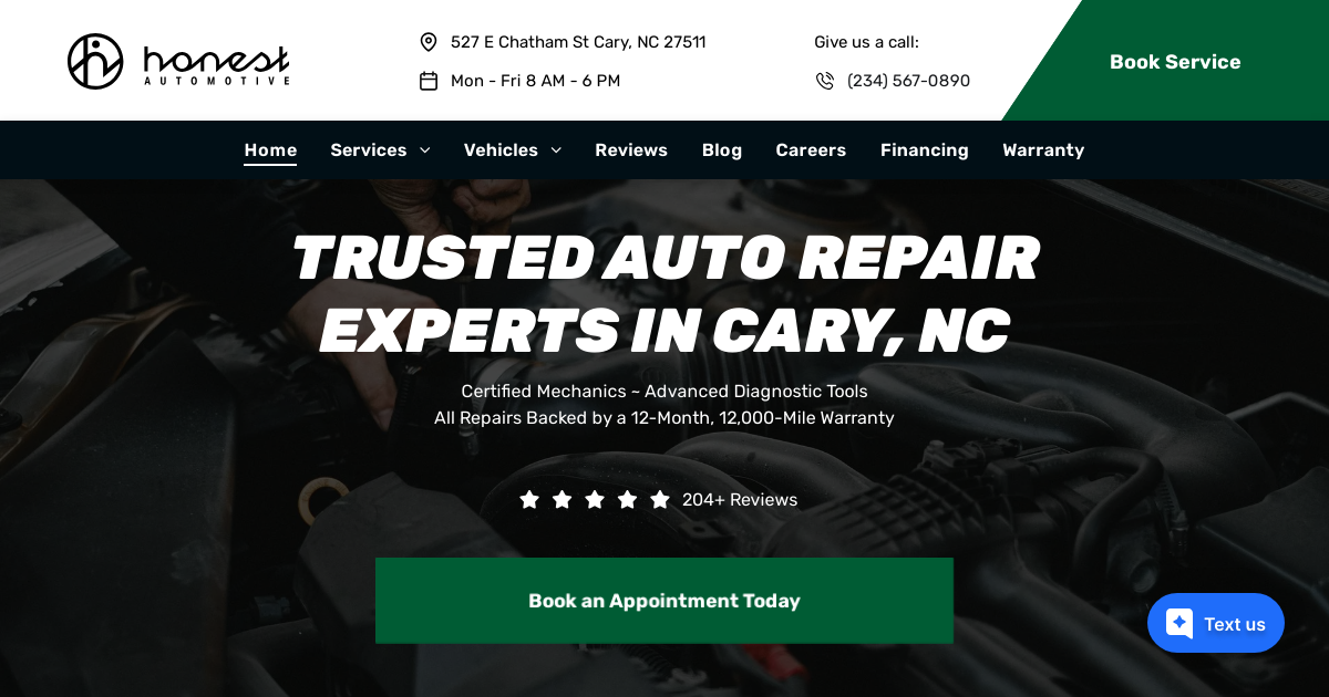 Reliable Auto Repair in Cary, NC | Honest Automotive