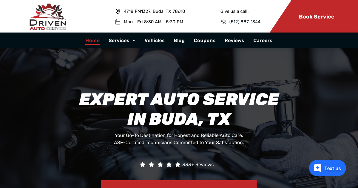 Driven Auto Service in Buda, TX | Quality Auto Care