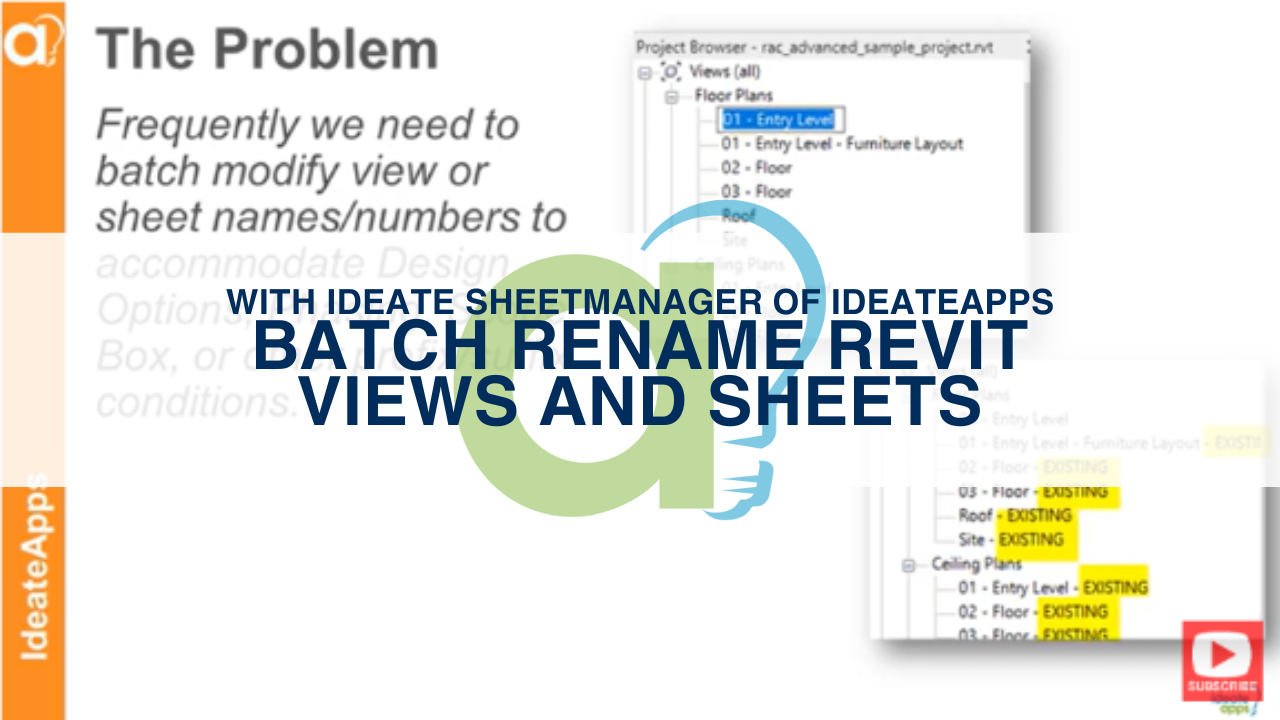 IdeateApps - Batch-Rename Views & Sheets with Ideate SheetManager