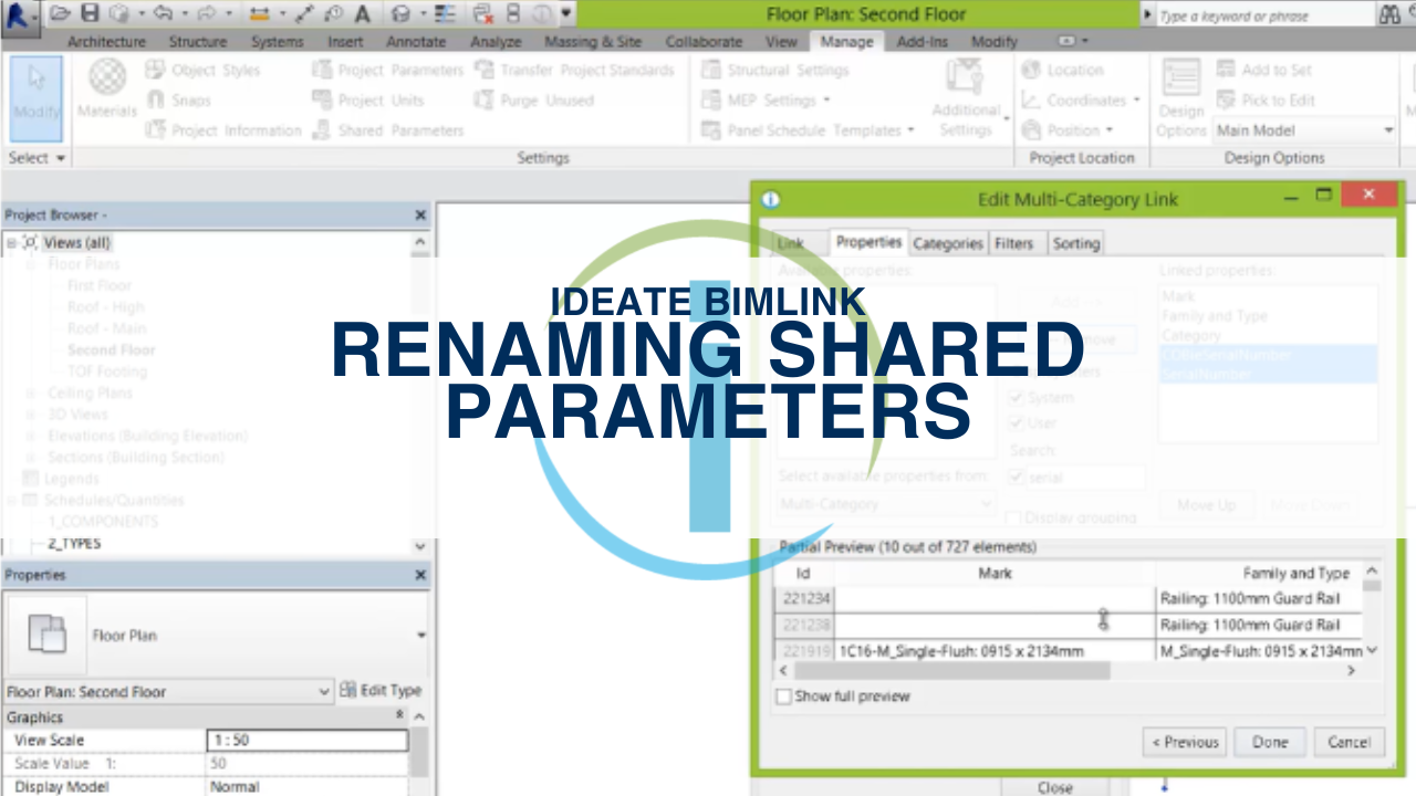 Ideate BIMLink - Renaming Shared Parameters in Revit