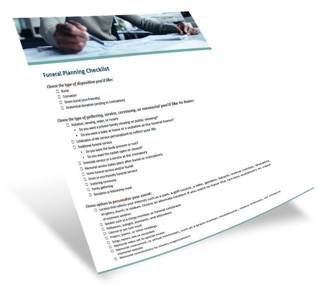 Church Funeral Planning Worksheet 20 Funeral Planning Checklist