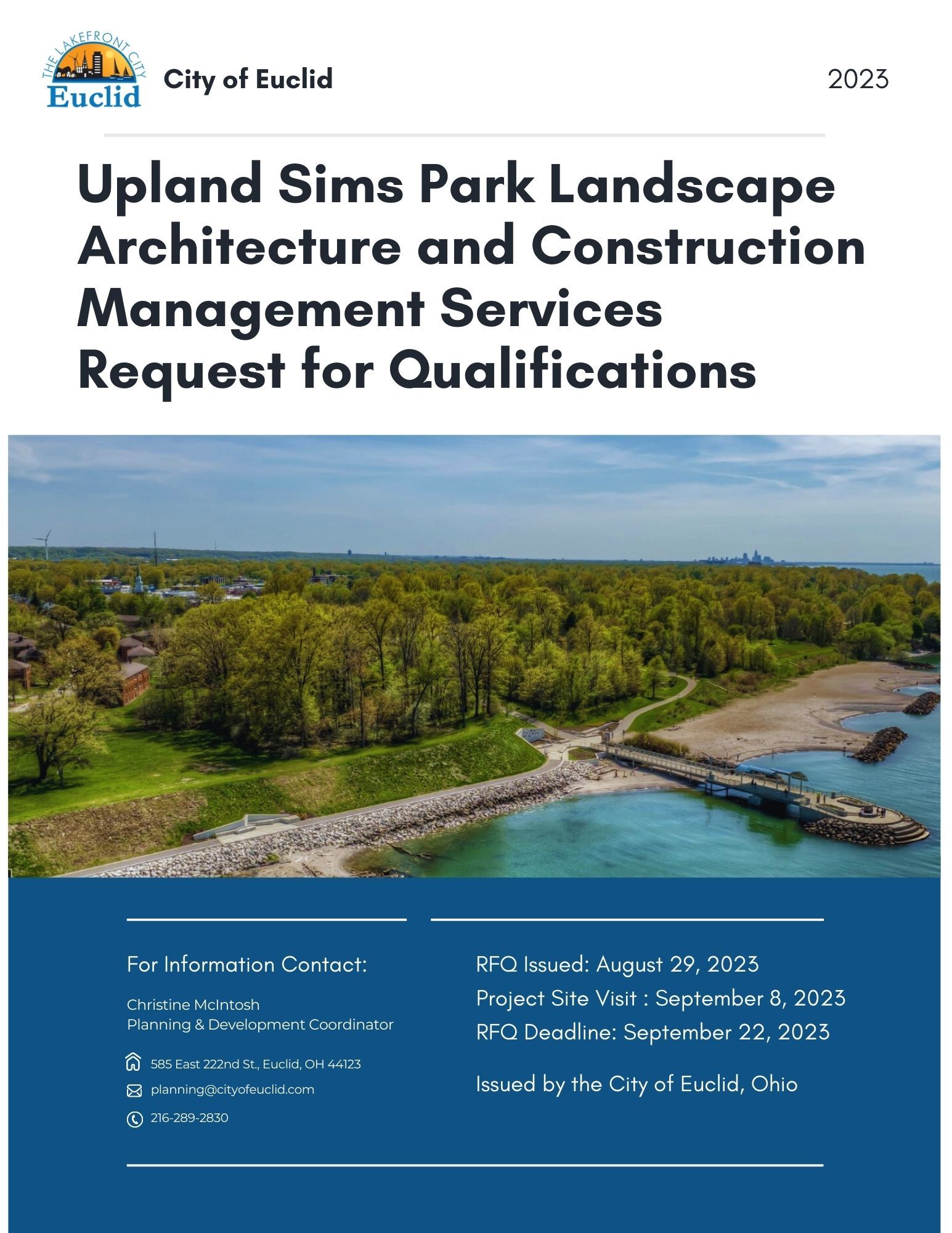 RFQ- Upland Sims Park Project