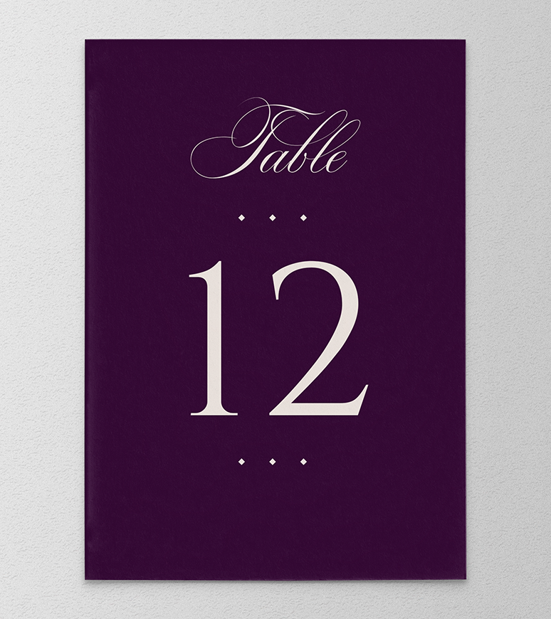 Eloquence Table Numbers
