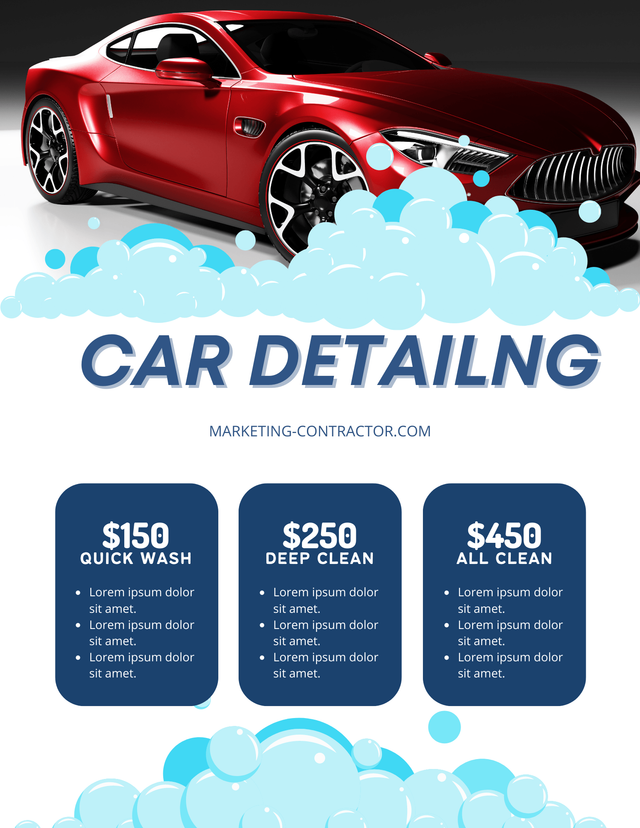 Car Detailing Template Free - Free Printable