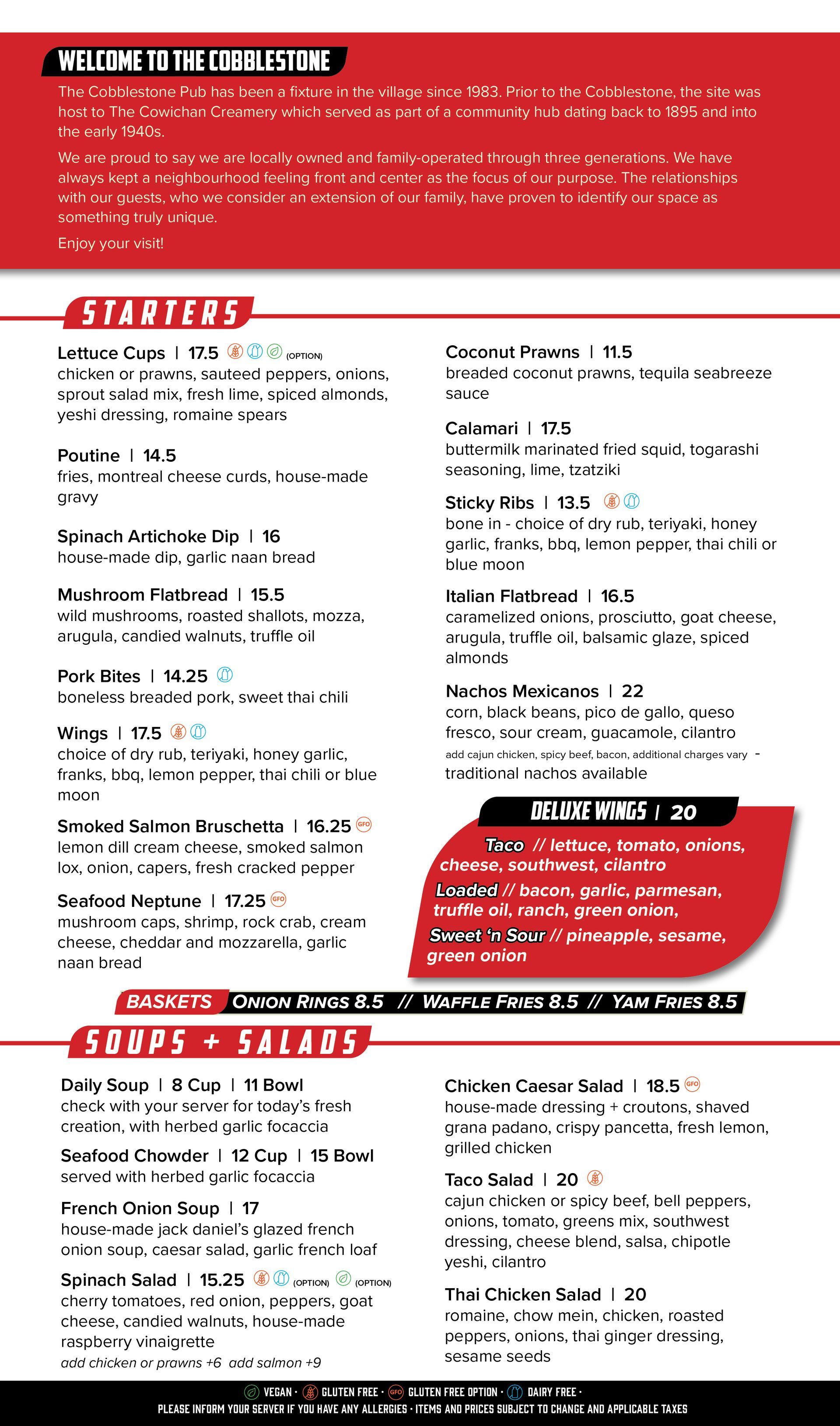 Cobblestone - The Menu